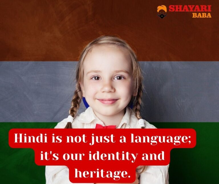 100+ Hindi Diwas Quotes in English - Shayari Baba