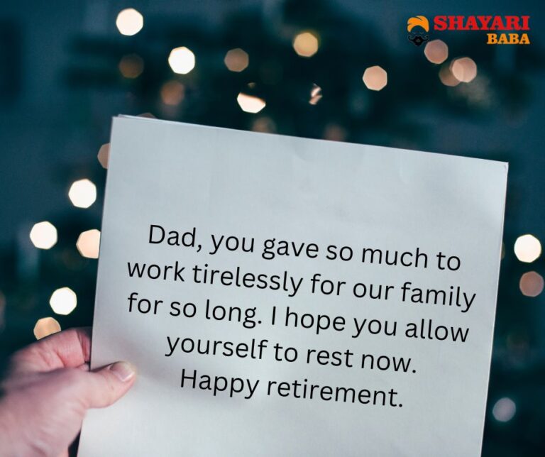 Happy Retirement Wishes For Dad - Shayari Baba